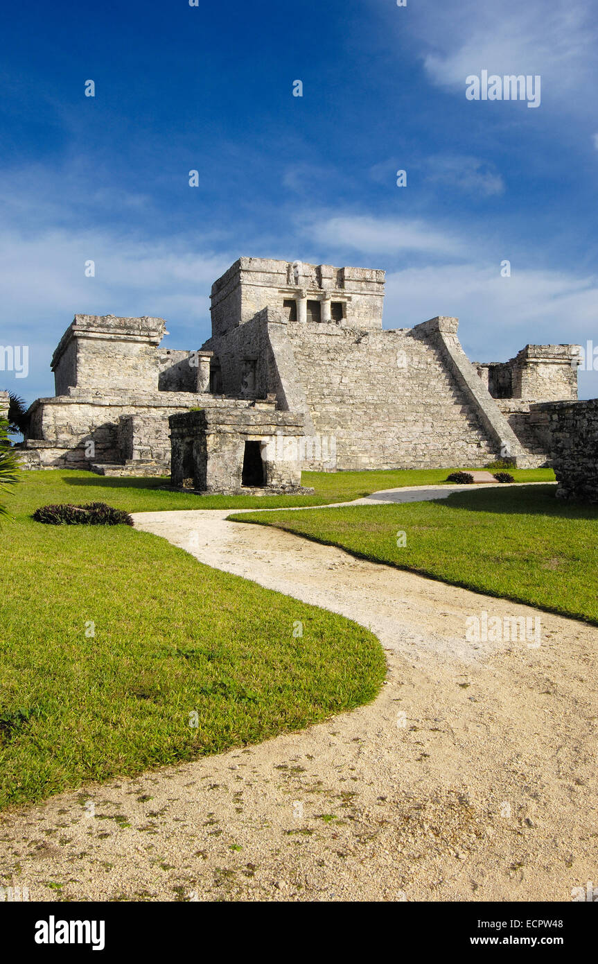 The castle, El Castillo, Mayan ruins of Tulum, 1200-1524, Tulum ...