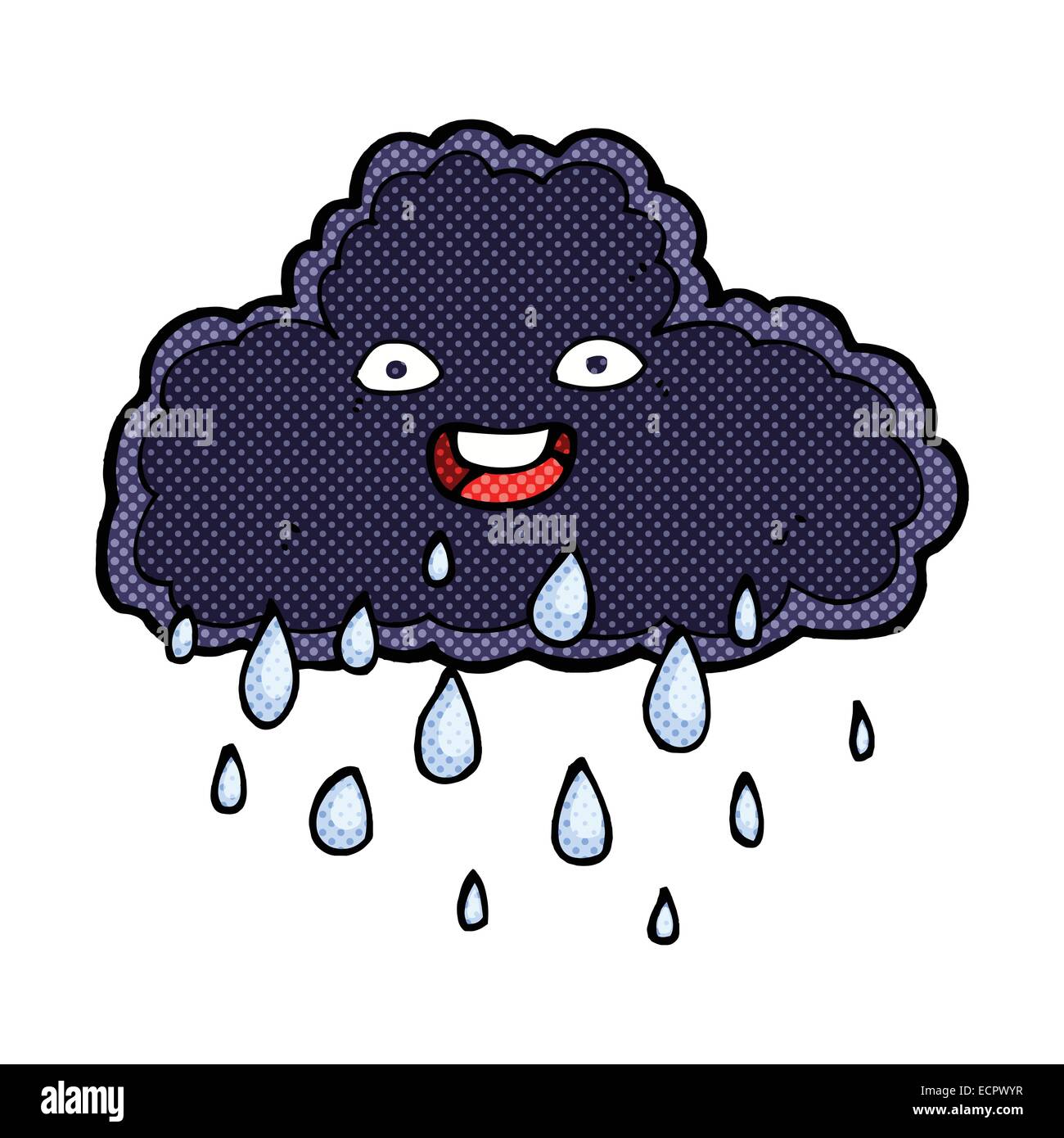 retro comic book style cartoon raincloud Stock Vector Image & Art - Alamy