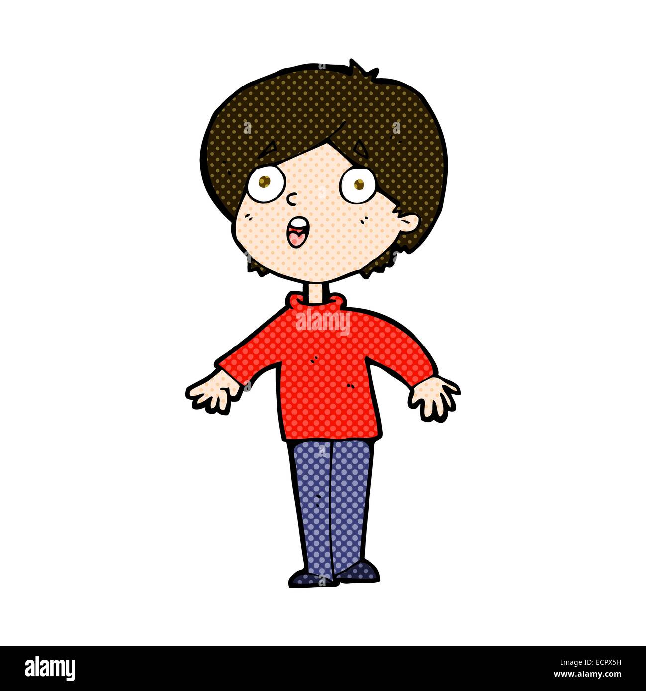 retro comic book style cartoon surprised man Stock Vector Image & Art ...