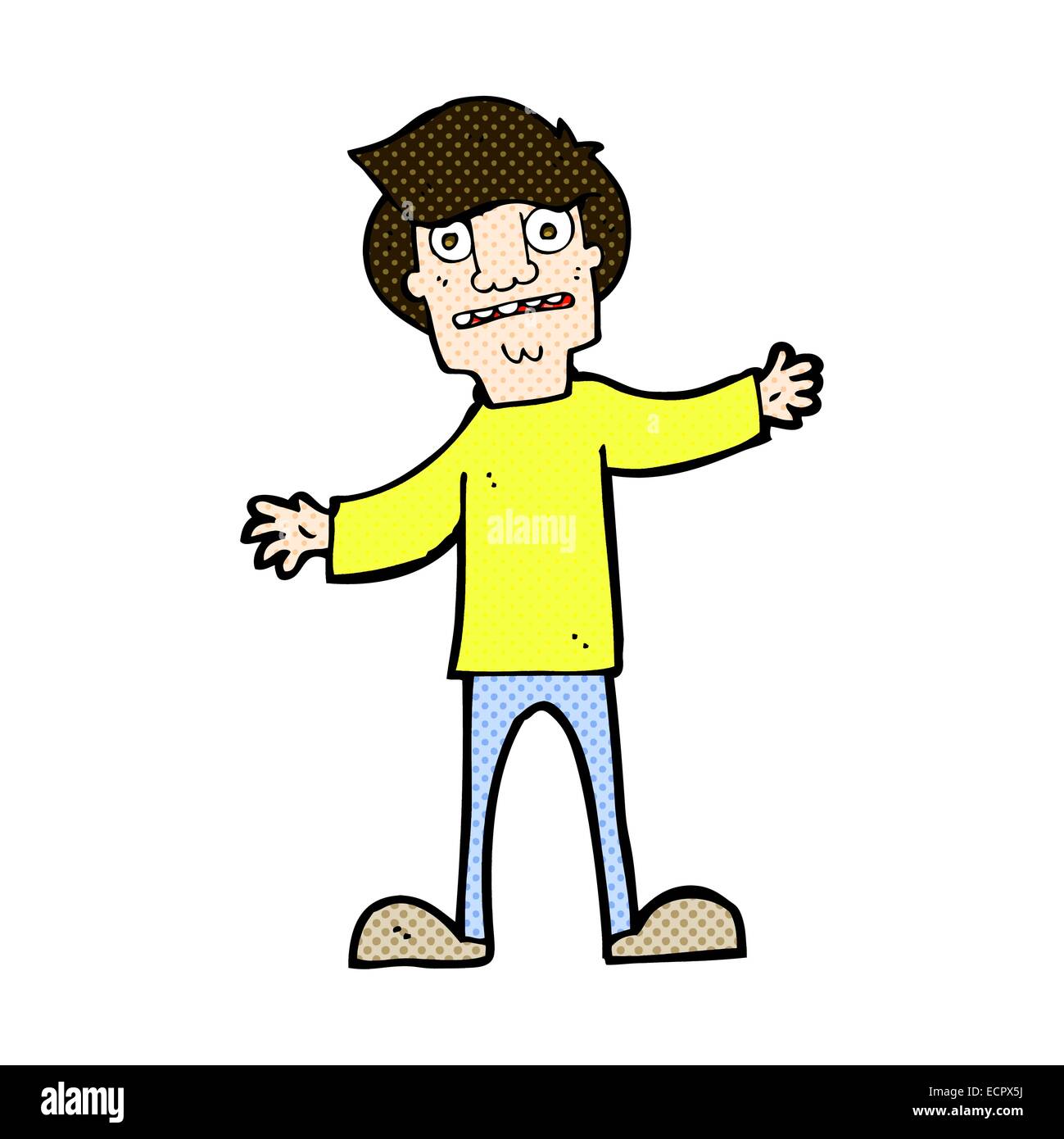 retro comic book style cartoon surprised man Stock Vector Image & Art ...
