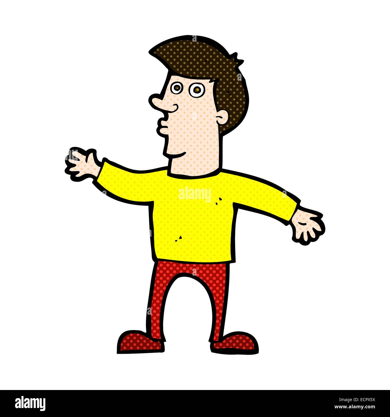 retro comic book style cartoon worried man Stock Vector Image & Art - Alamy