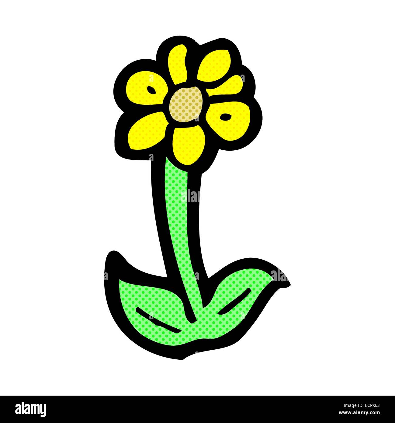 retro comic book style cartoon flower symbol Stock Vector Image & Art ...