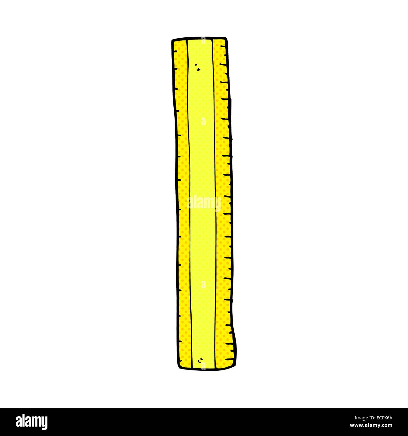 retro comic book style cartoon wooden ruler Stock Vector Image & Art ...