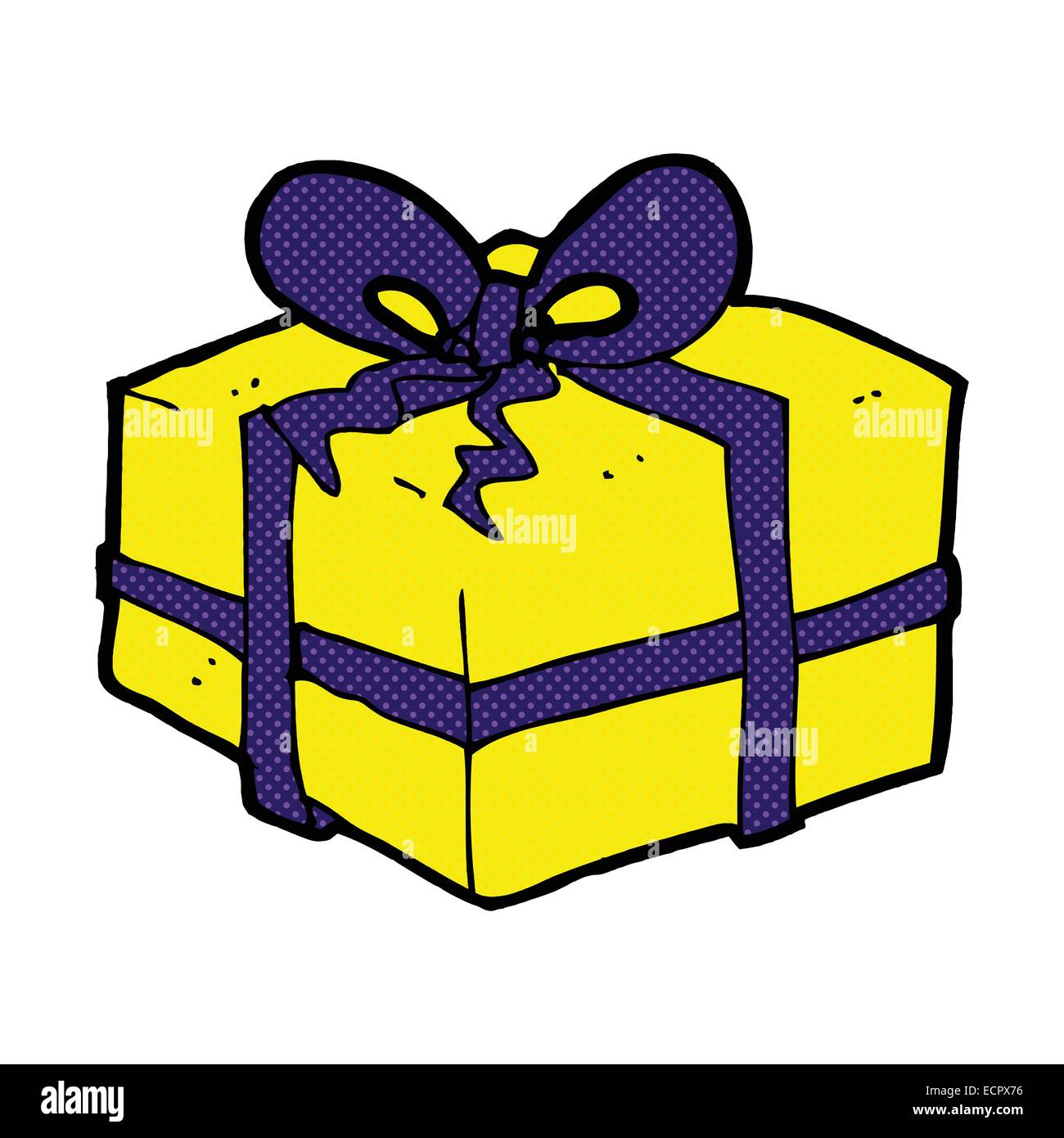 retro comic book style cartoon christmas present Stock Vector Image ...