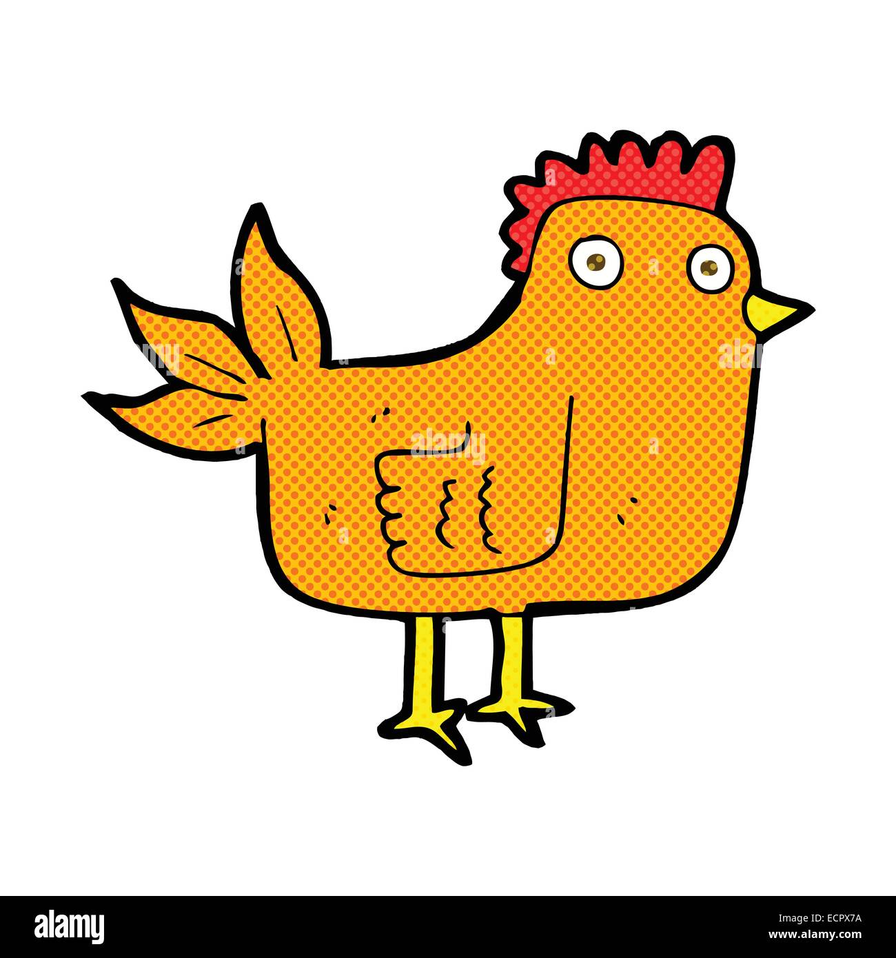retro comic book style cartoon hen Stock Vector Image & Art - Alamy