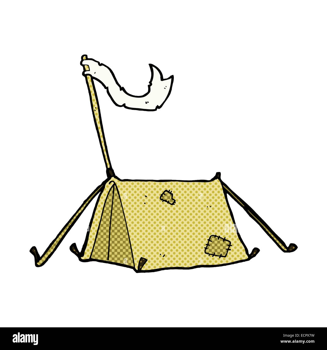 retro comic book style cartoon traditional tent Stock Vector Image ...