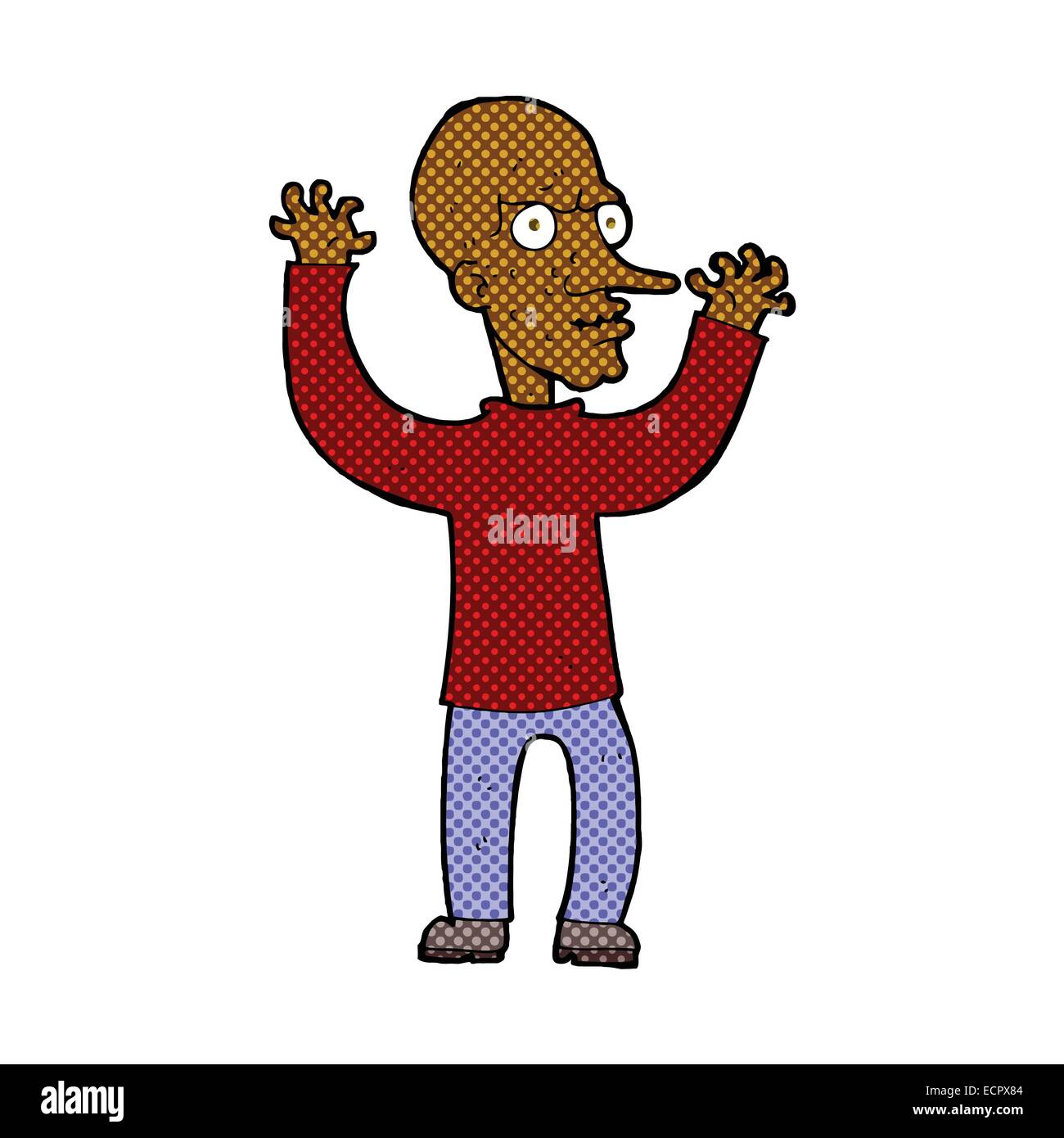 retro comic book style cartoon mean man Stock Vector Image & Art - Alamy