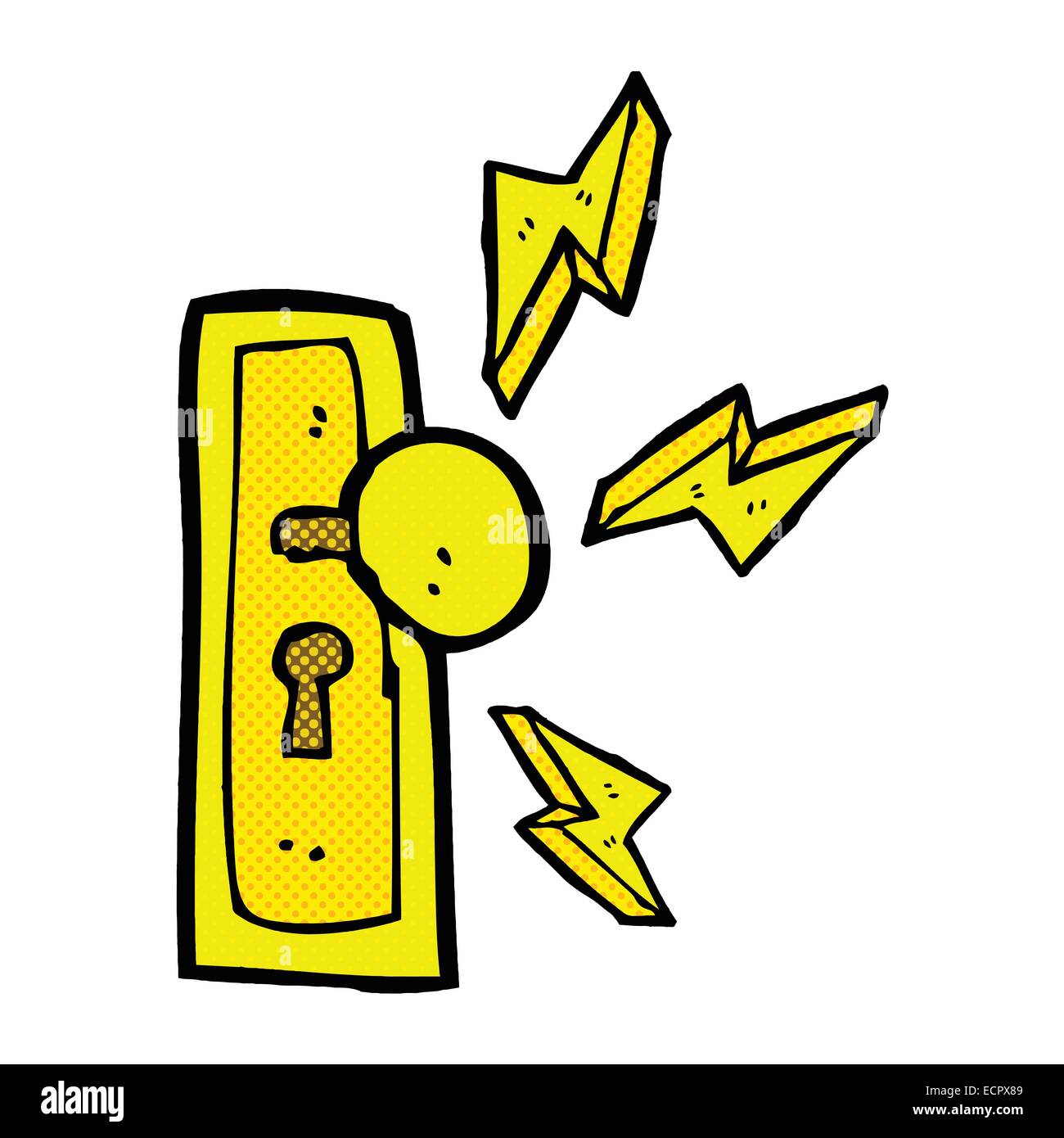 retro comic book style cartoon door knob Stock Vector Image & Art - Alamy