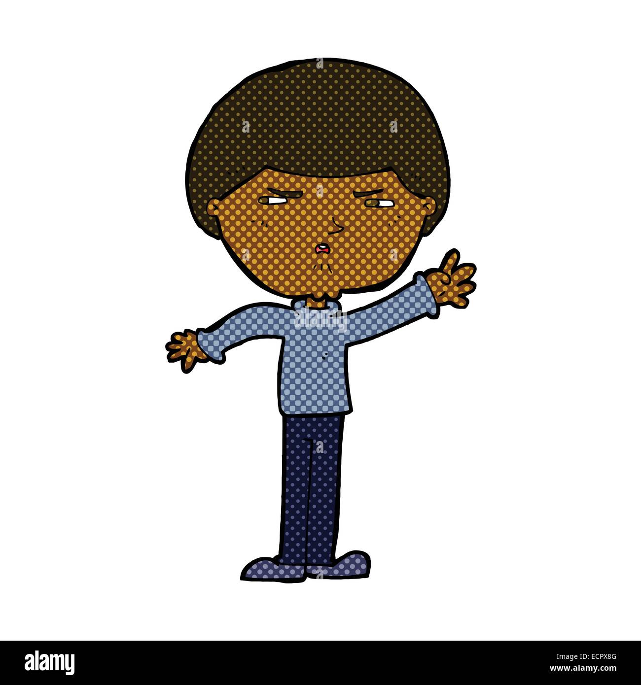 retro comic book style cartoon mean man Stock Vector Image & Art - Alamy