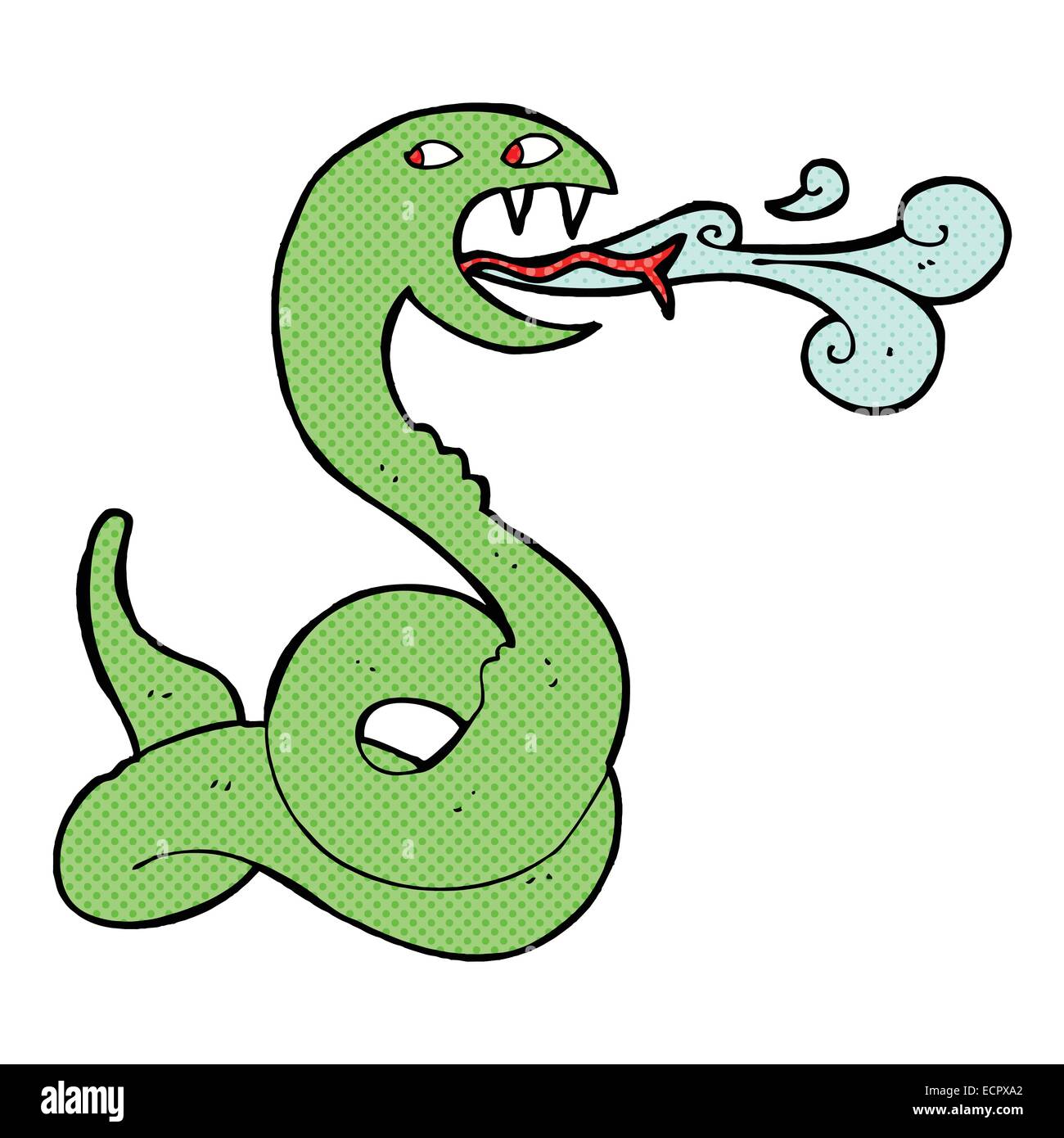 retro comic book style cartoon hissing snake Stock Vector Image & Art ...