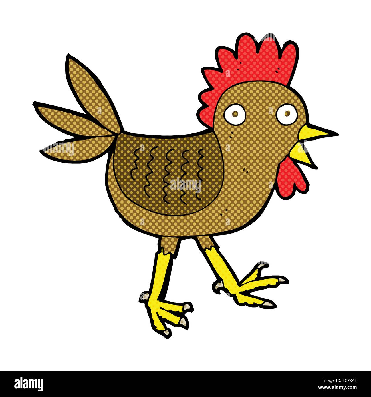 funny retro comic book style cartoon chicken Stock Vector Image & Art ...