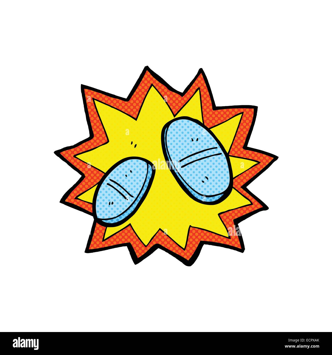 retro comic book style cartoon painkillers Stock Vector Image & Art - Alamy