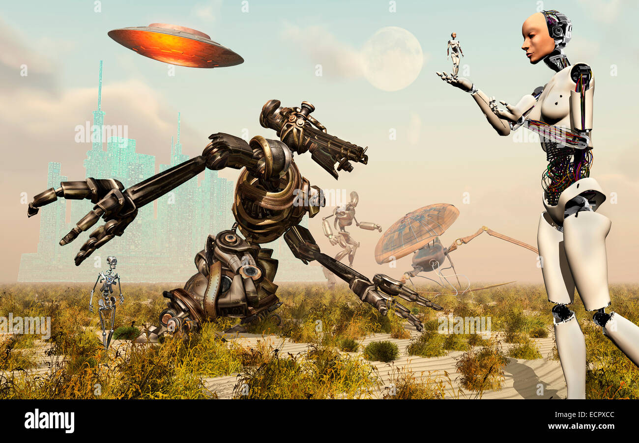 Robots science fiction hi-res stock photography and images - Alamy
