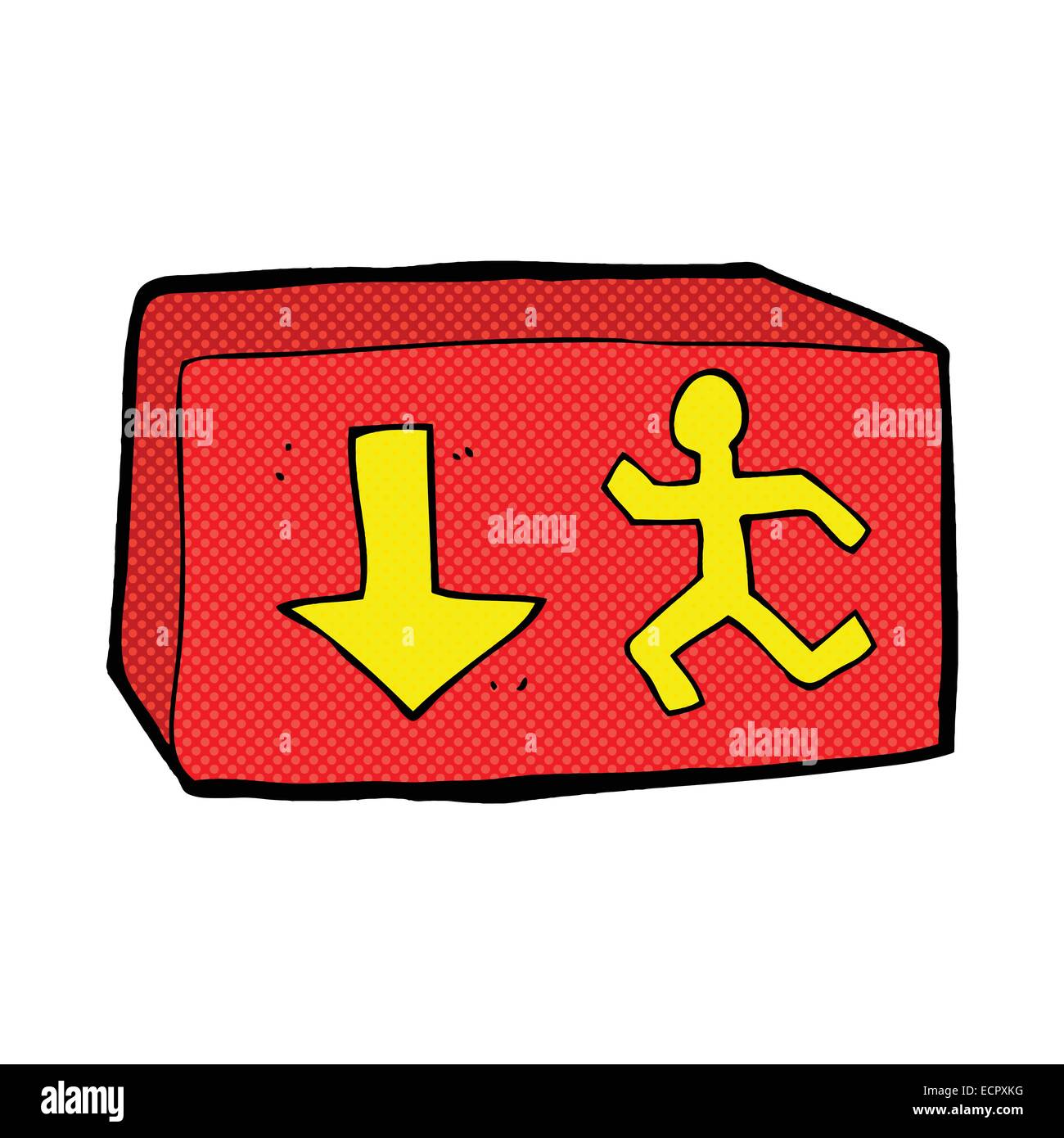 retro comic book style cartoon exit sign Stock Vector Image & Art - Alamy