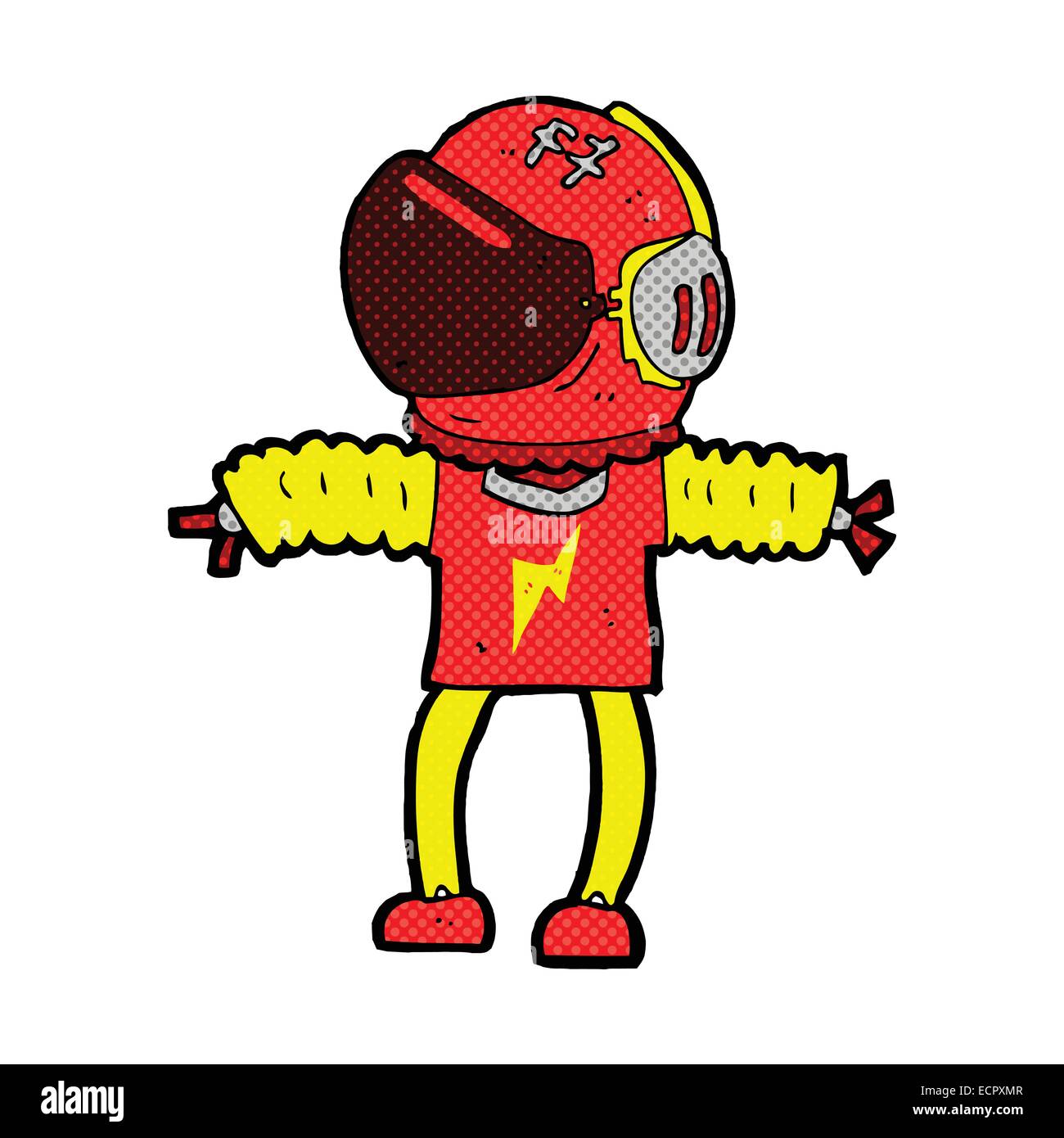 retro comic book style cartoon astronaut Stock Vector Image & Art - Alamy