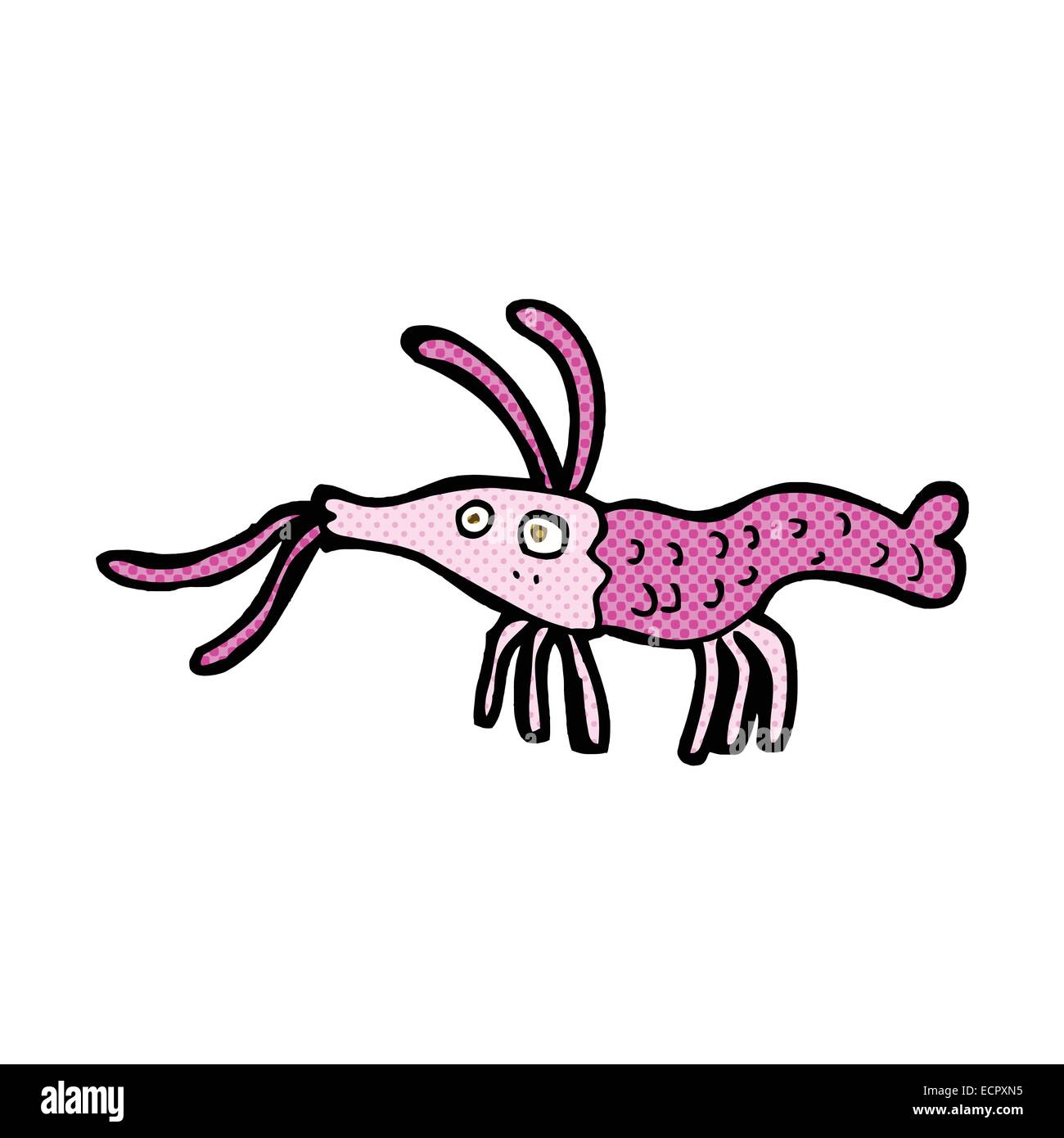 retro comic book style cartoon shrimp Stock Vector Image & Art - Alamy
