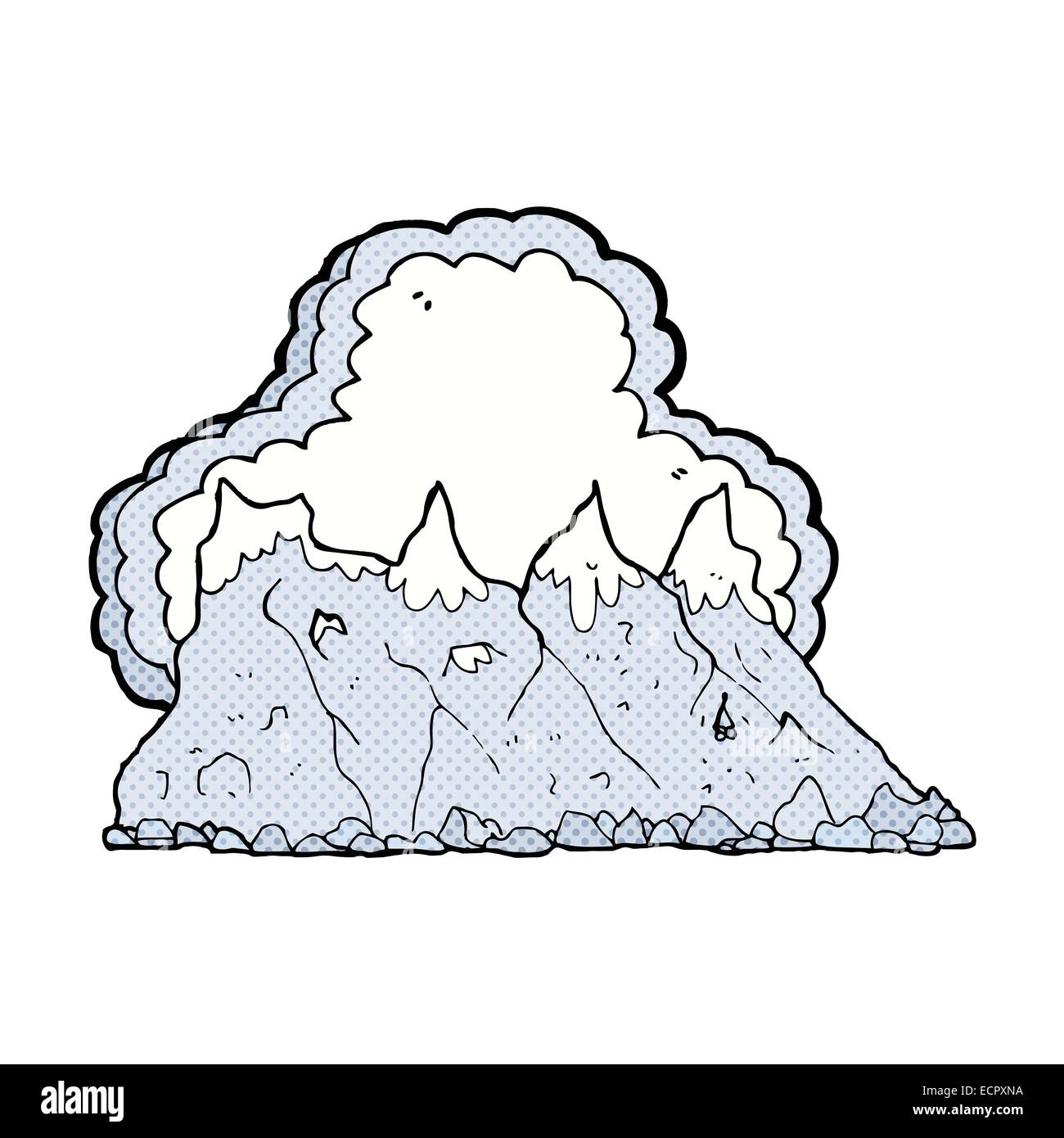 retro comic book style cartoon mountain range Stock Vector Image & Art ...