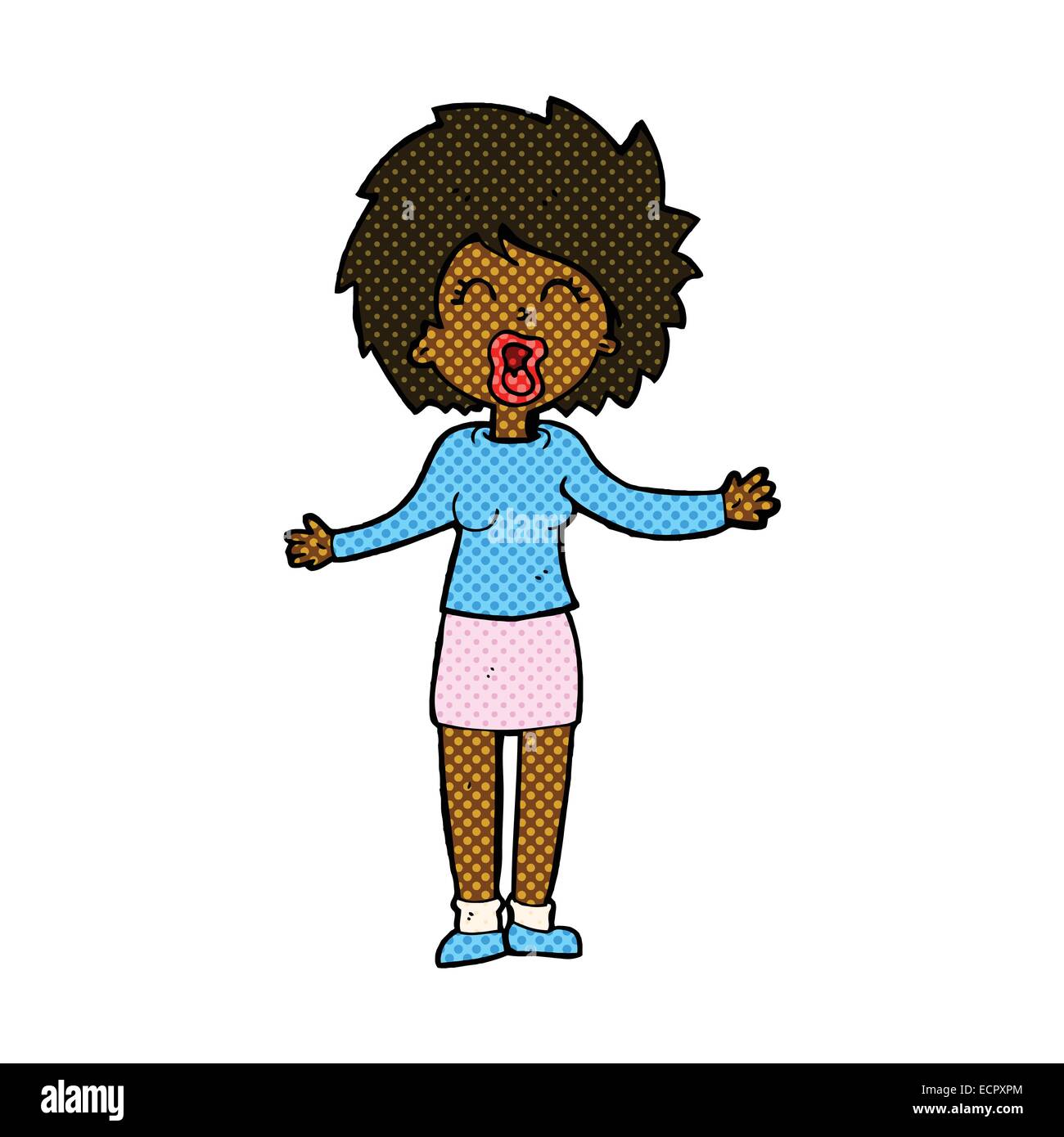 retro comic book style cartoon loud woman Stock Vector Image & Art - Alamy