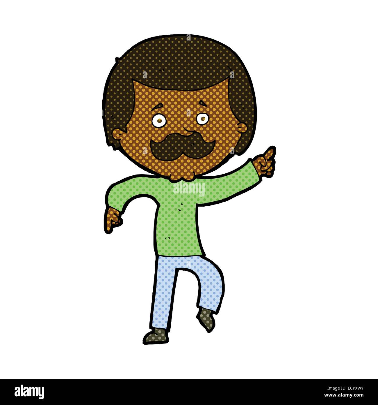 retro comic book style cartoon dancing dad Stock Vector Image & Art - Alamy