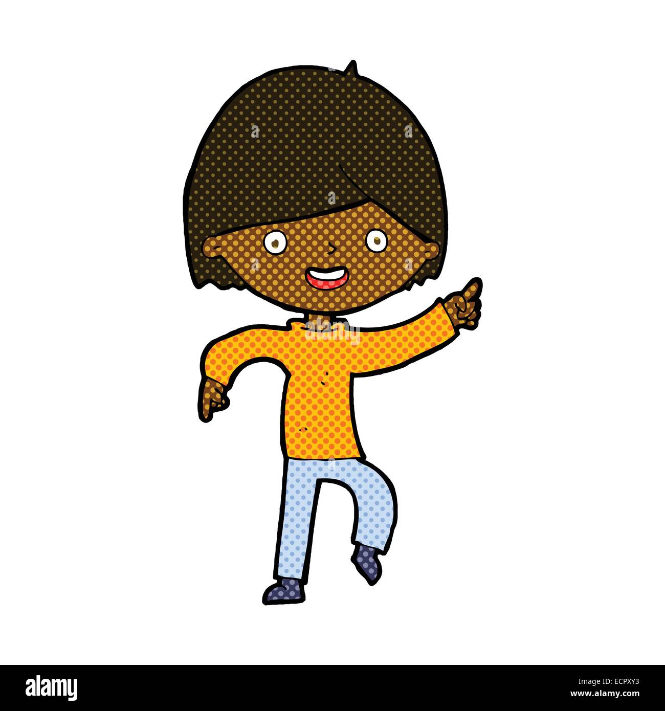 retro comic book style cartoon man pointing Stock Vector Image & Art ...