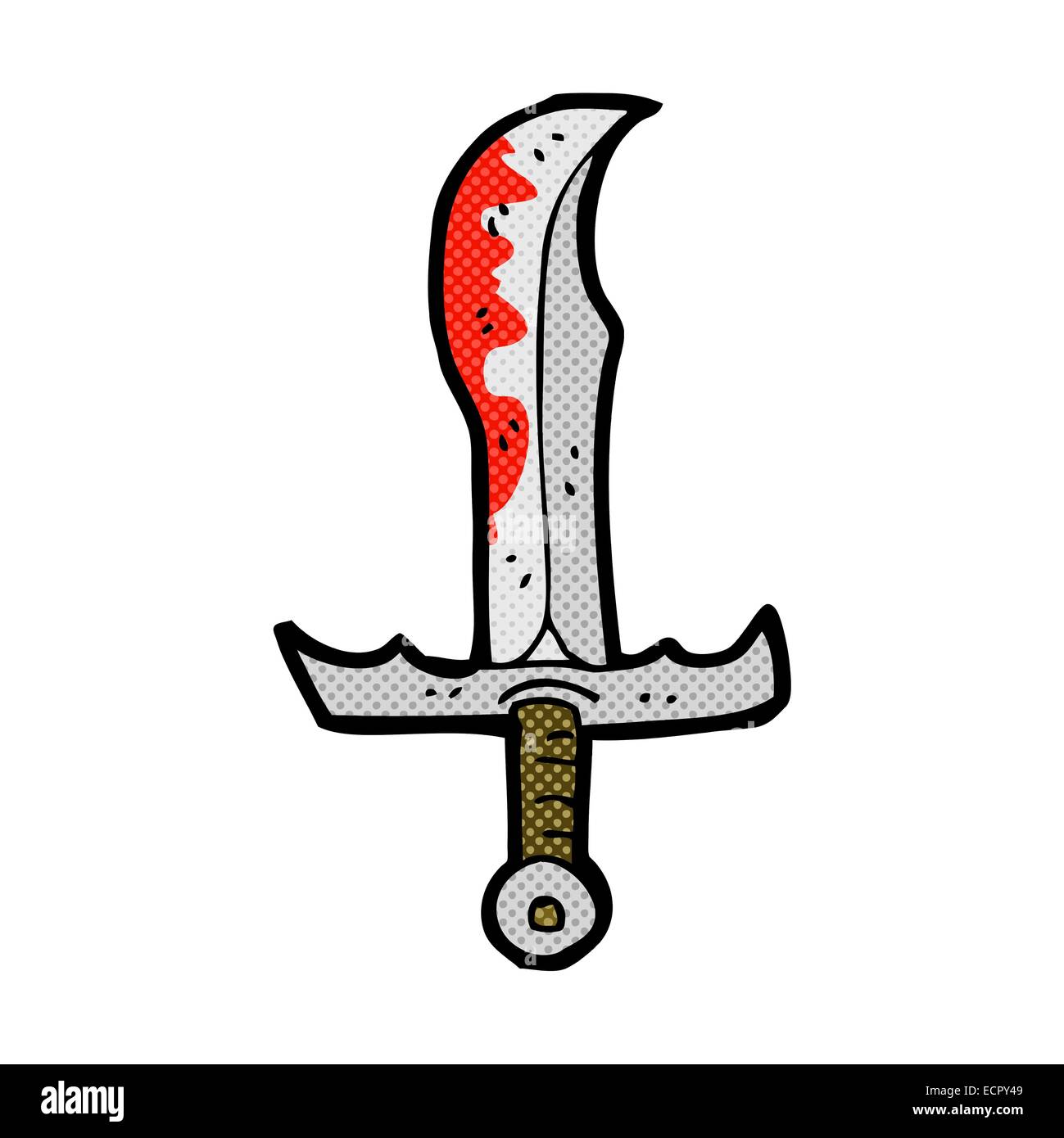 retro comic book style cartoon bloody sword Stock Vector Image & Art ...