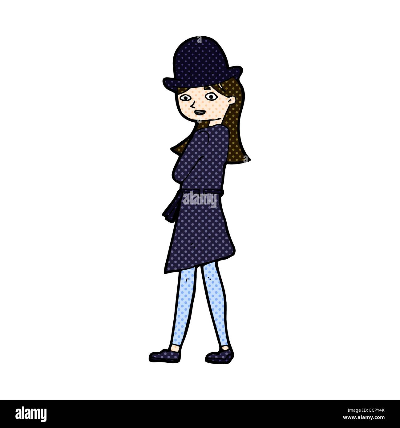retro comic book style cartoon female spy Stock Vector Image & Art - Alamy
