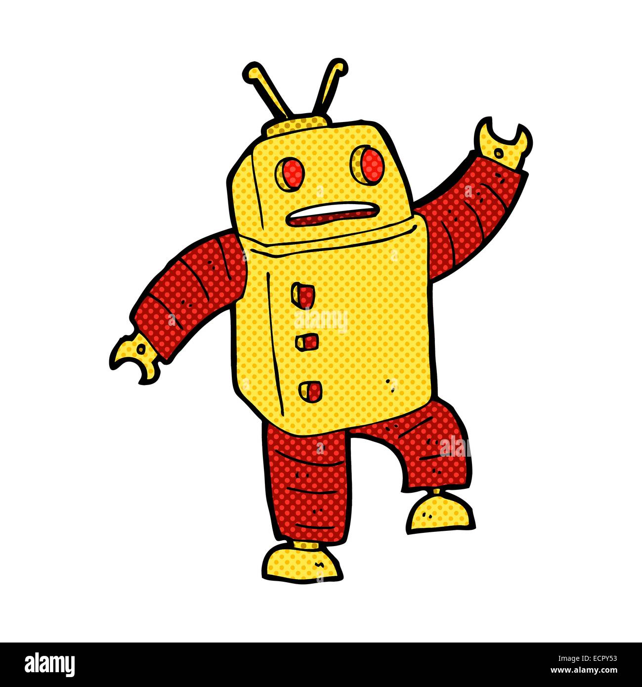 retro comic book style cartoon robot Stock Vector Image & Art - Alamy