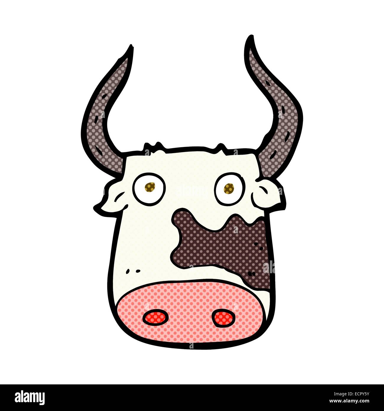 retro comic book style cartoon cow Stock Vector Image & Art - Alamy