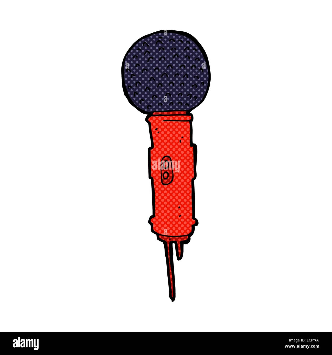 retro comic book style cartoon microphone Stock Vector Image & Art - Alamy