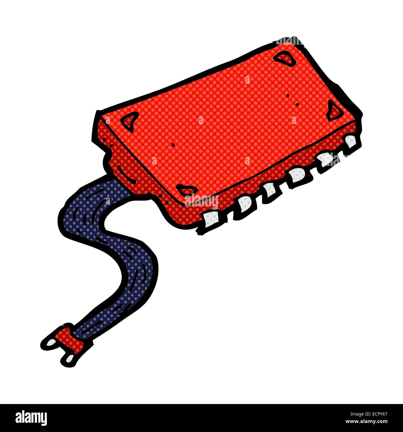 retro comic book style cartoon computer chip Stock Vector Image & Art ...