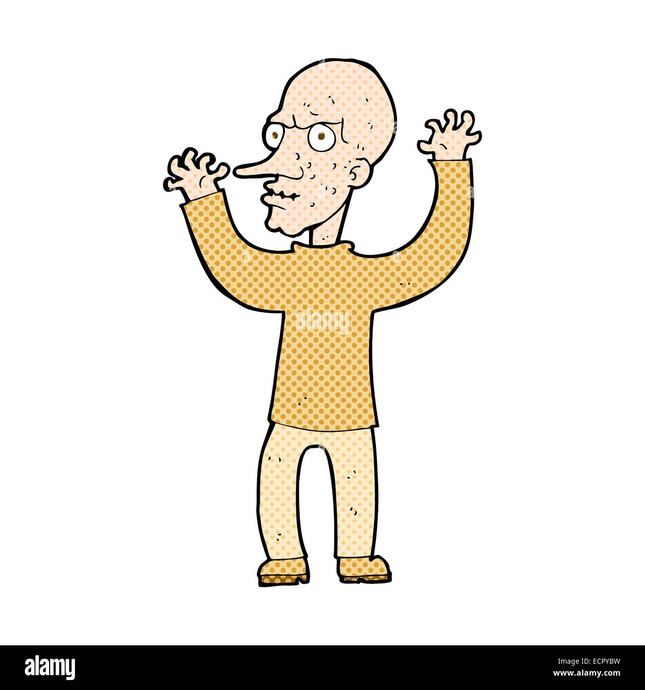 retro comic book style cartoon mean man Stock Vector Image & Art - Alamy