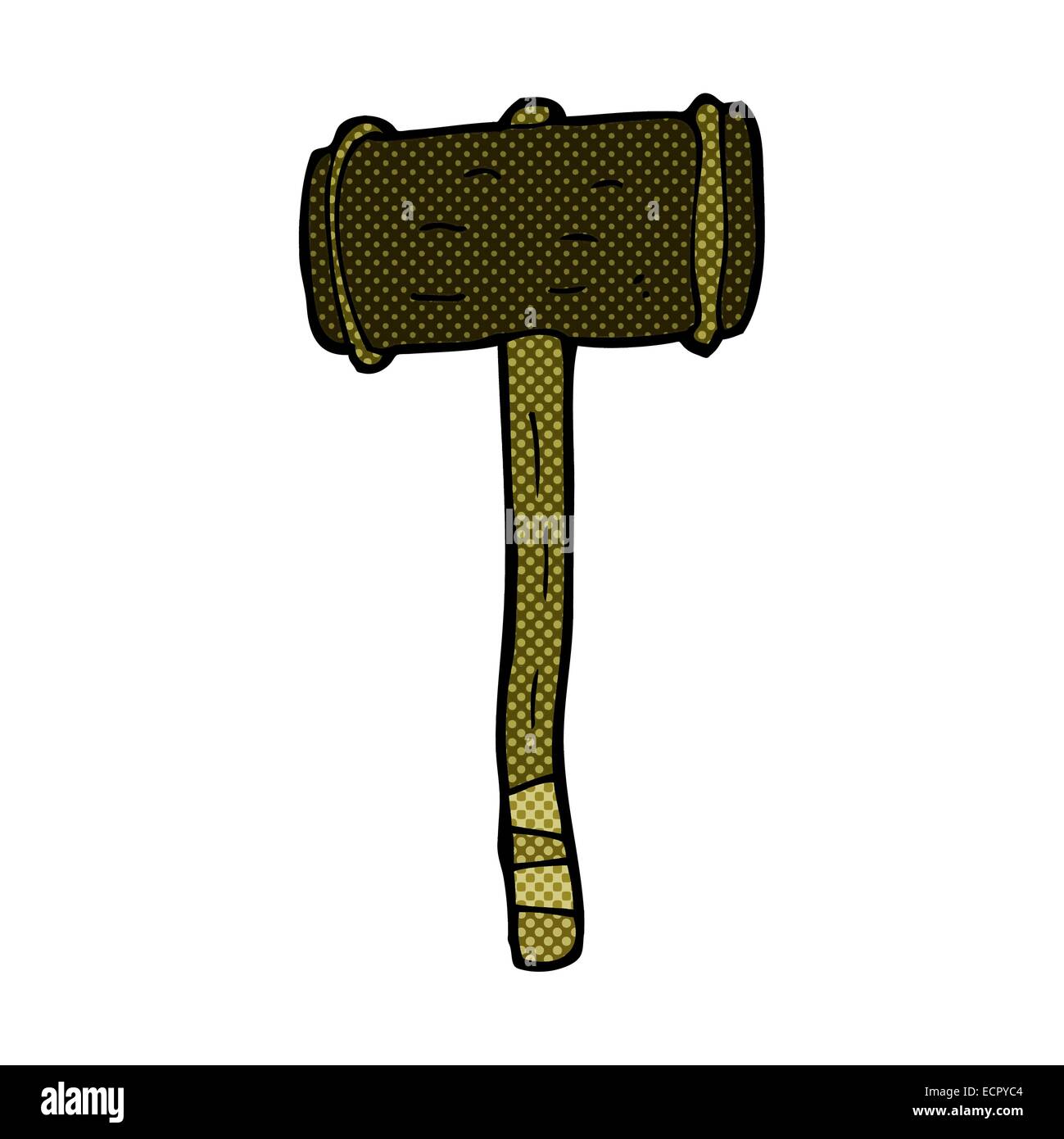 retro comic book style cartoon wooden hammer Stock Vector Image & Art ...