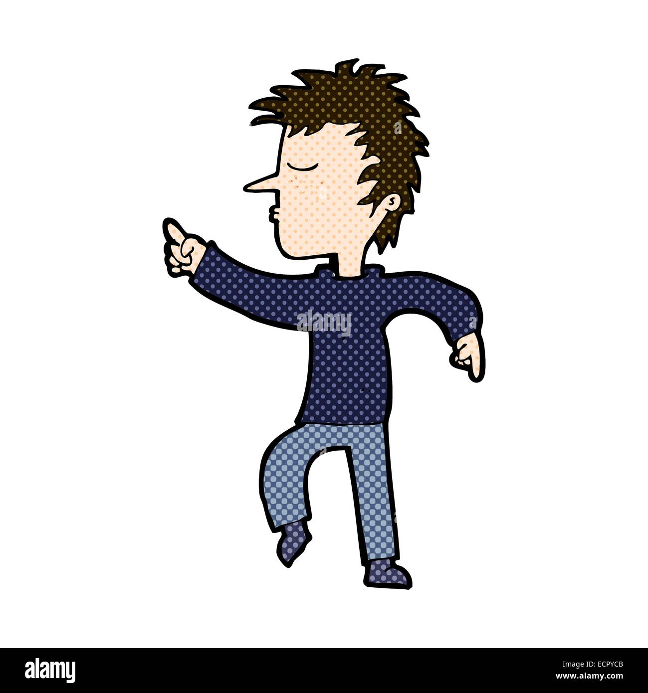 retro comic book style cartoon man pointing Stock Vector Image & Art ...