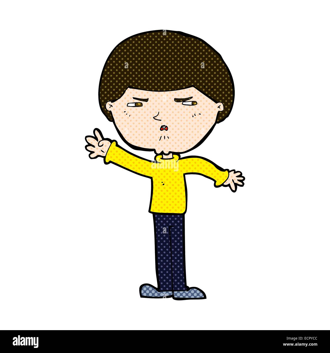 retro comic book style cartoon mean man Stock Vector Image & Art - Alamy