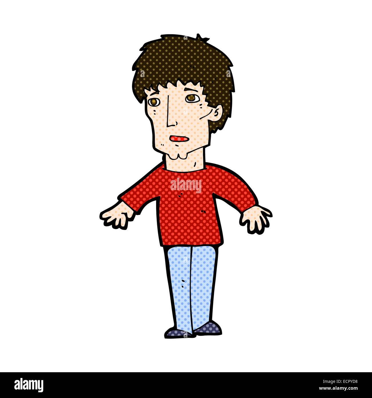 retro comic book style cartoon surprised man Stock Vector Image & Art ...