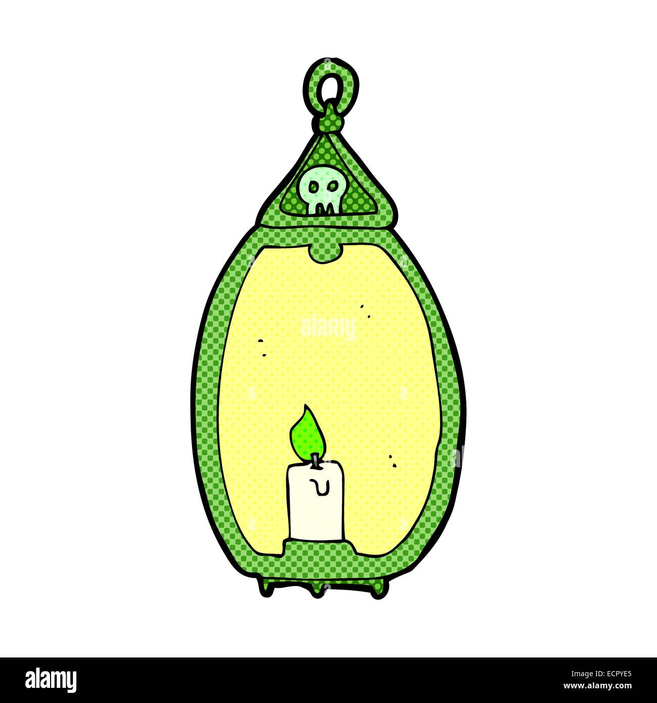 retro comic book style cartoon spooky lantern Stock Vector Image & Art ...