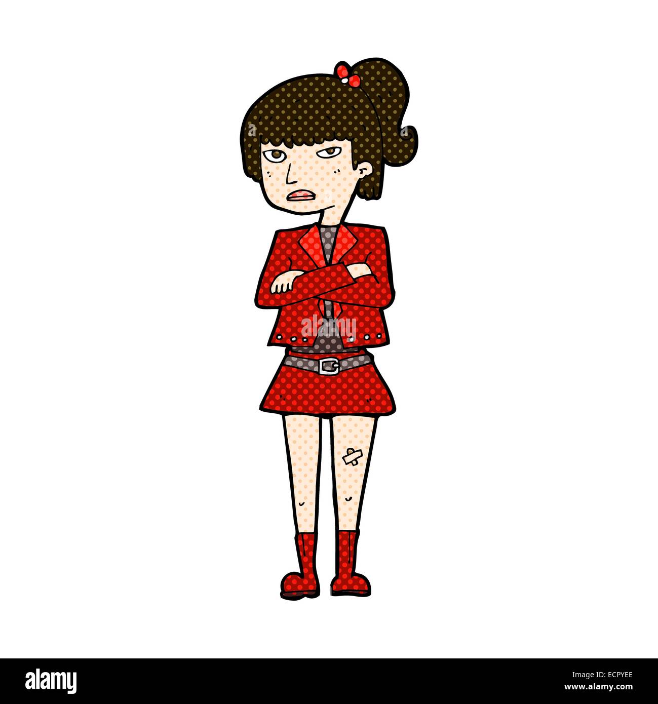 retro comic book style cartoon cool girl Stock Vector Image & Art - Alamy