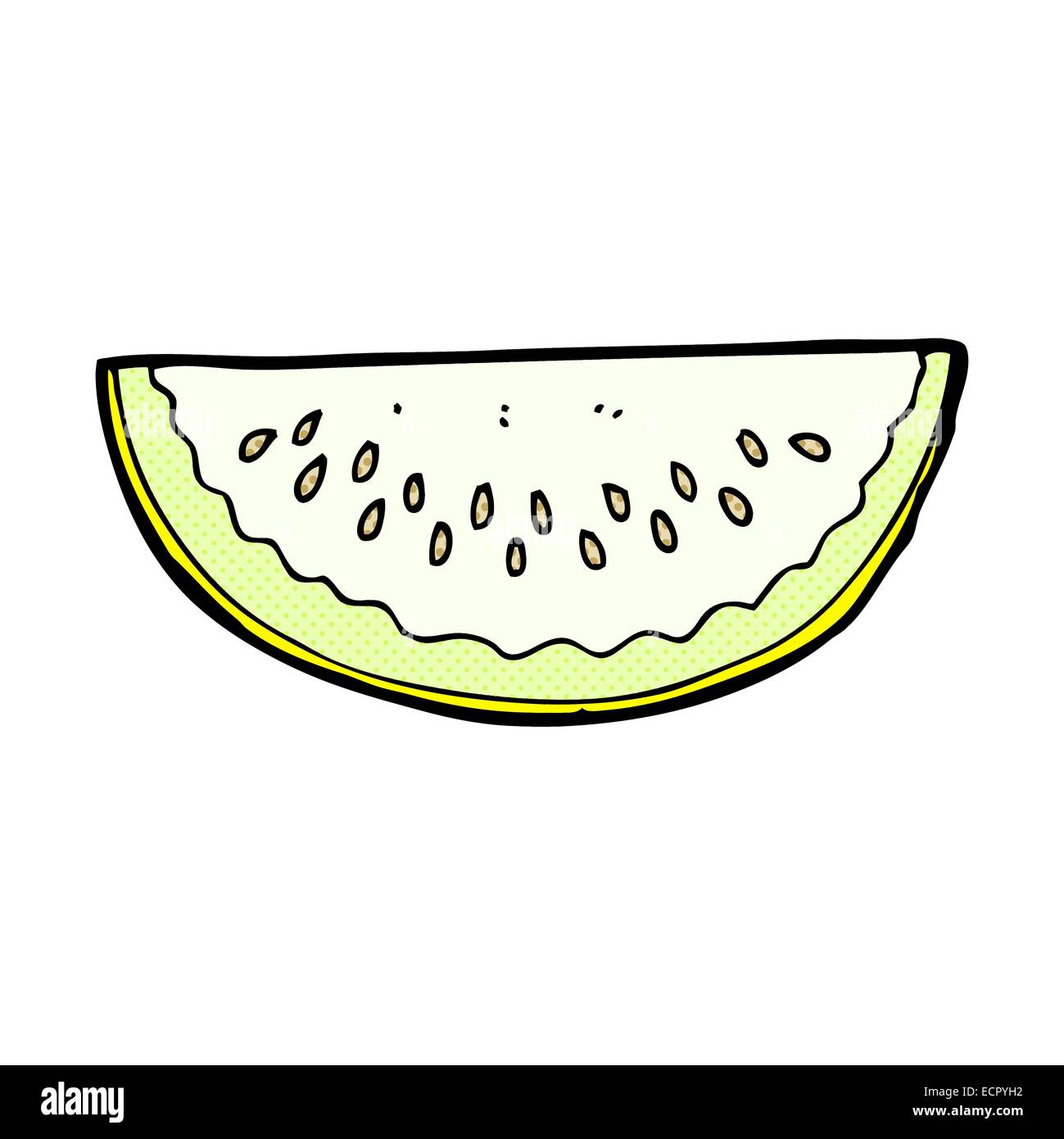 retro comic book style cartoon melon slice Stock Vector Image & Art - Alamy
