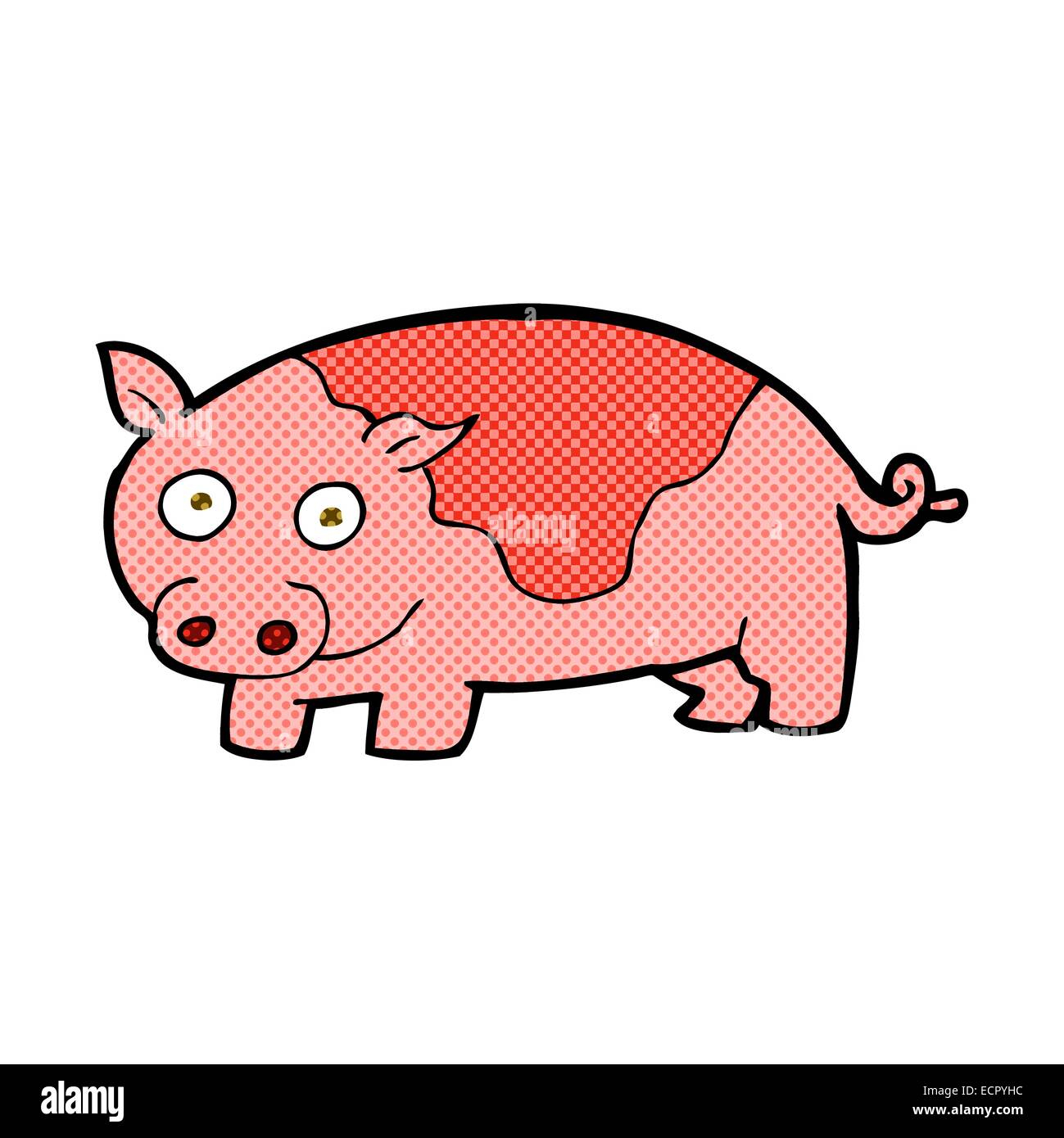 retro comic book style cartoon pig Stock Vector Image & Art - Alamy