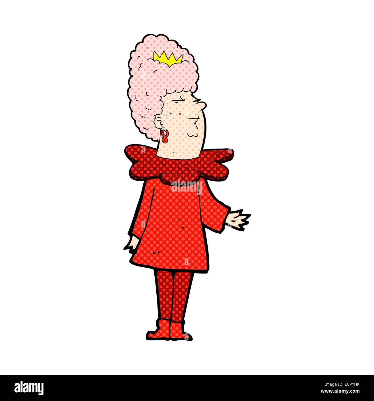 retro comic book style cartoon queen Stock Vector Image & Art - Alamy