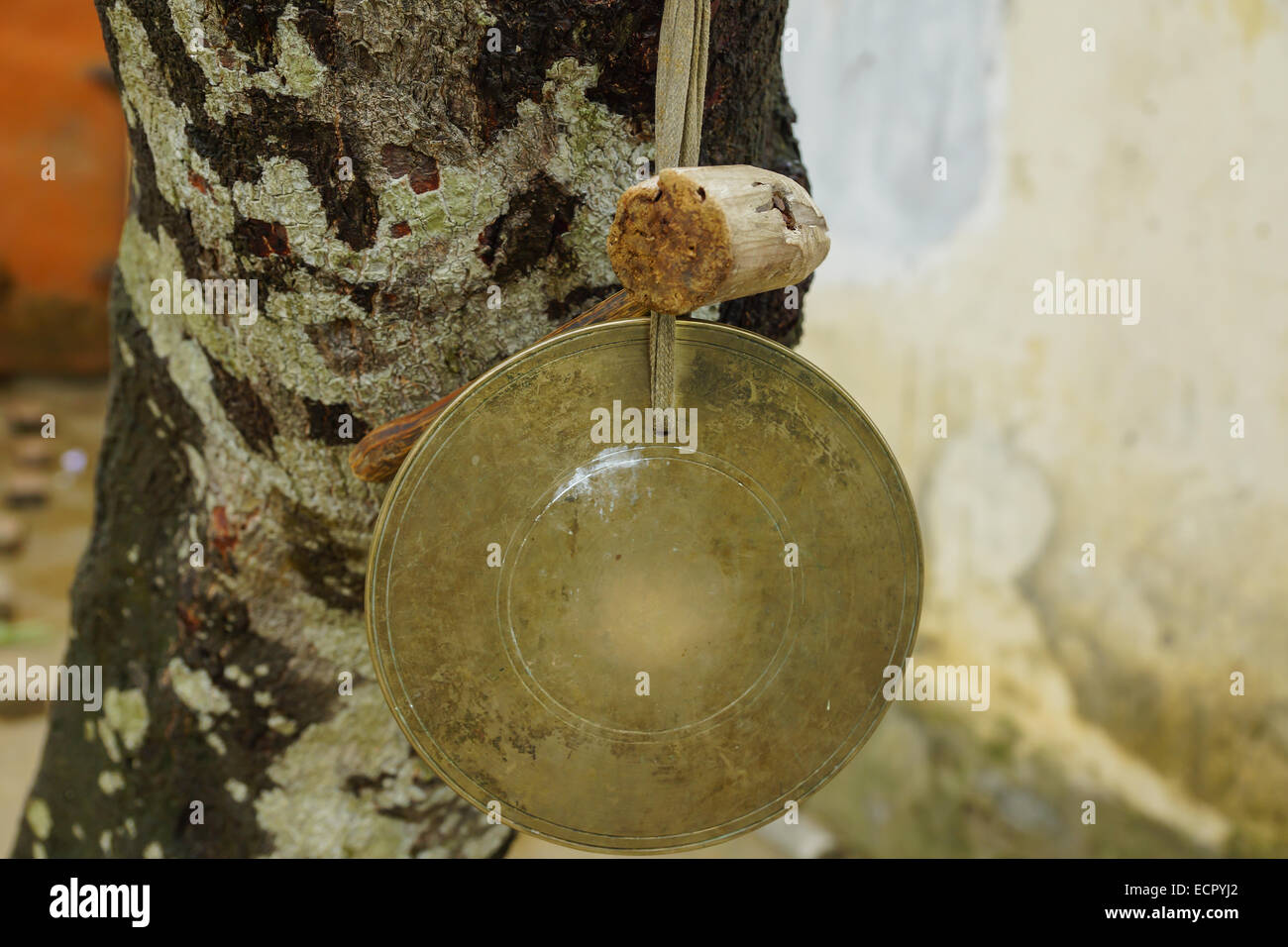 bronze school bell in a village school in Bangladesh Stock Photo - Alamy