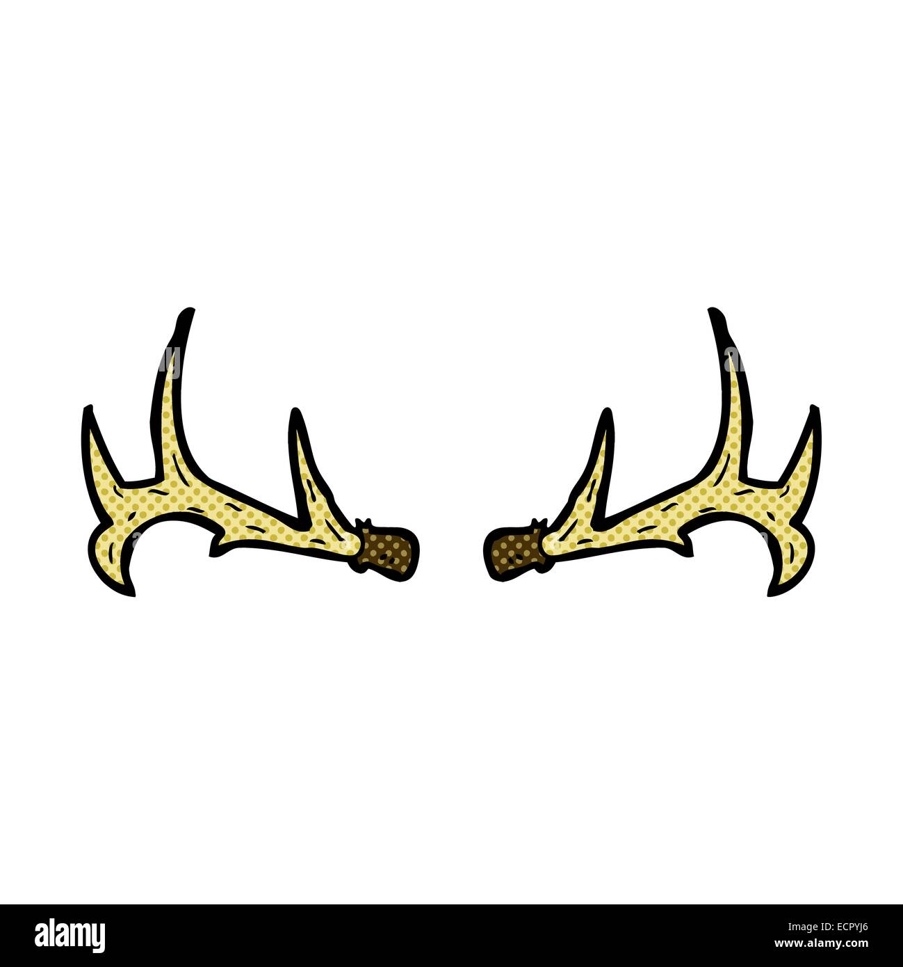 retro comic book style cartoon antlers Stock Vector Image & Art - Alamy