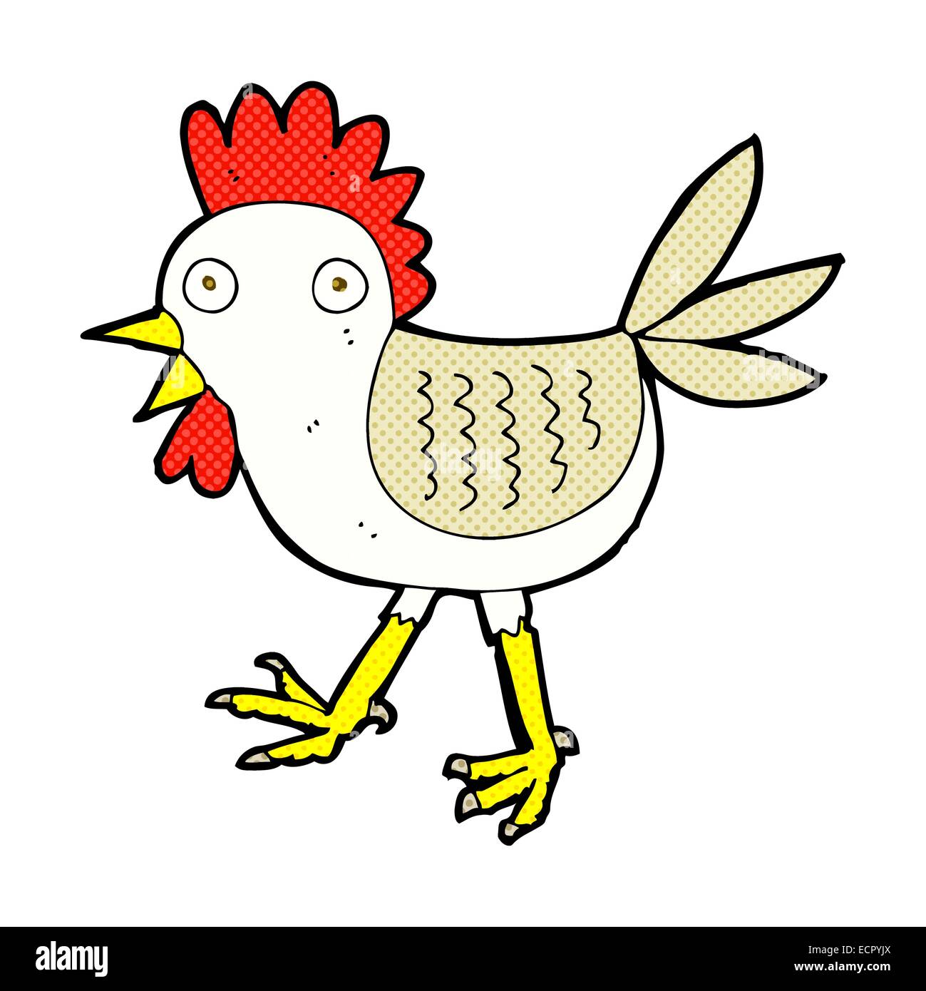 funny retro comic book style cartoon chicken Stock Vector Image & Art ...