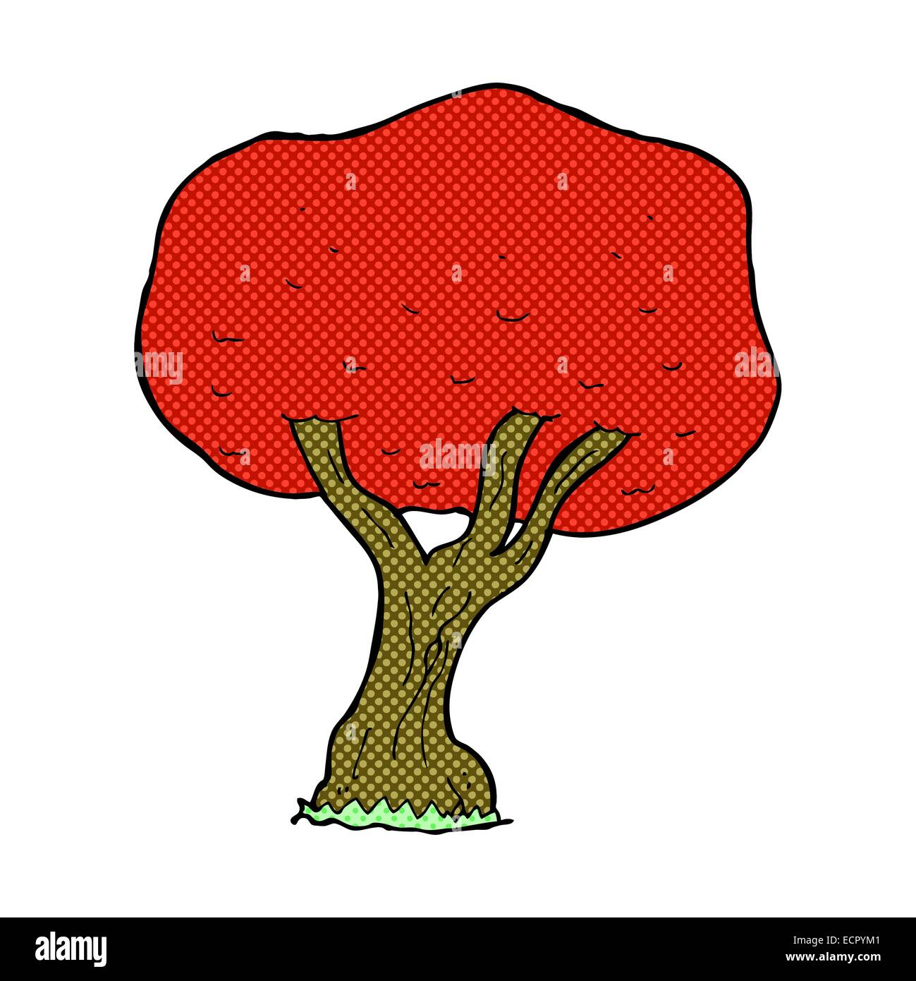 retro comic book style cartoon tree Stock Vector Image & Art - Alamy