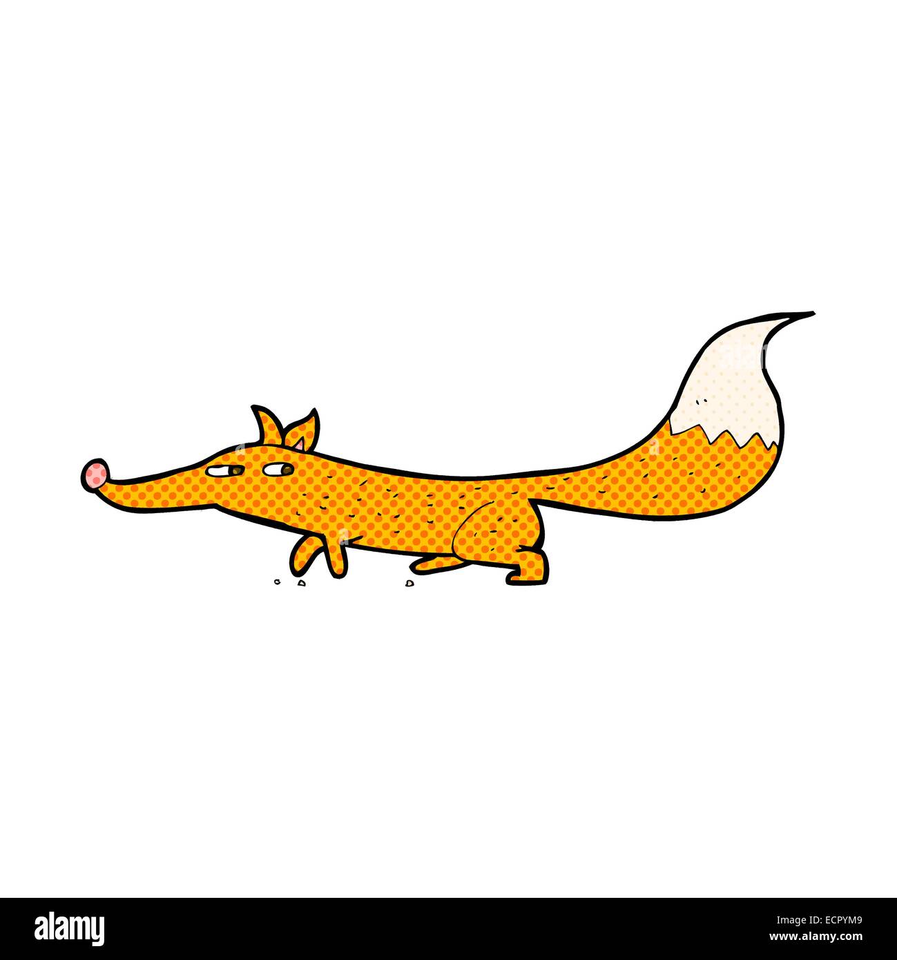 retro comic book style cartoon little fox Stock Vector Image & Art - Alamy