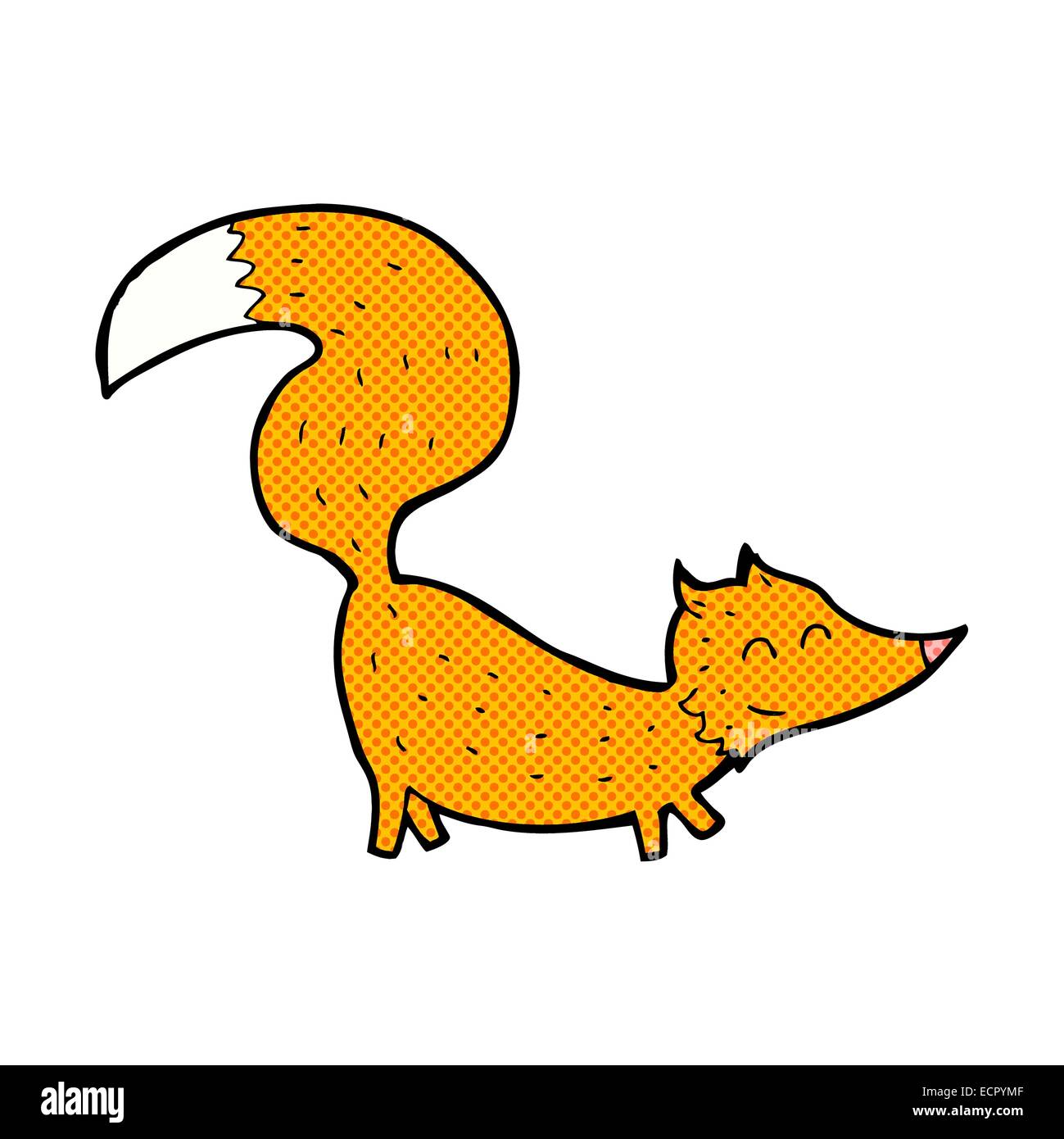 retro comic book style cartoon little fox Stock Vector Image & Art - Alamy