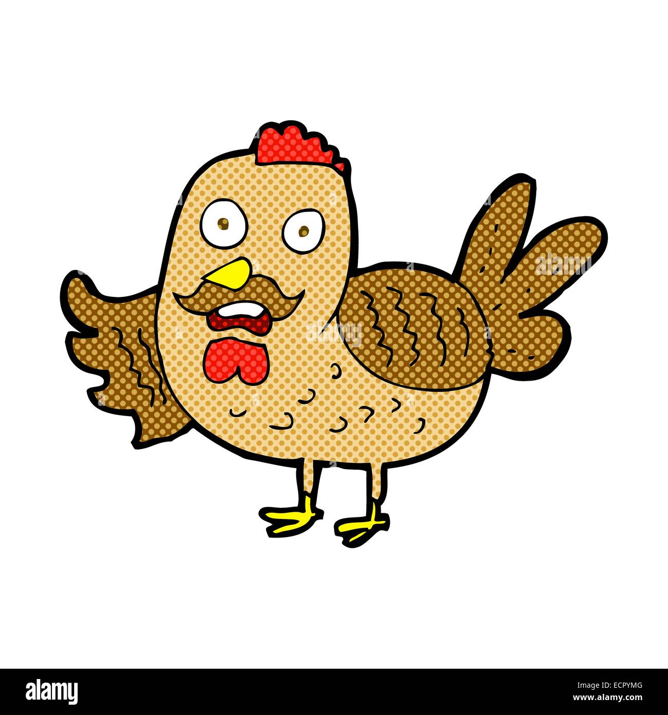 retro comic book style cartoon old rooster Stock Vector Image & Art - Alamy