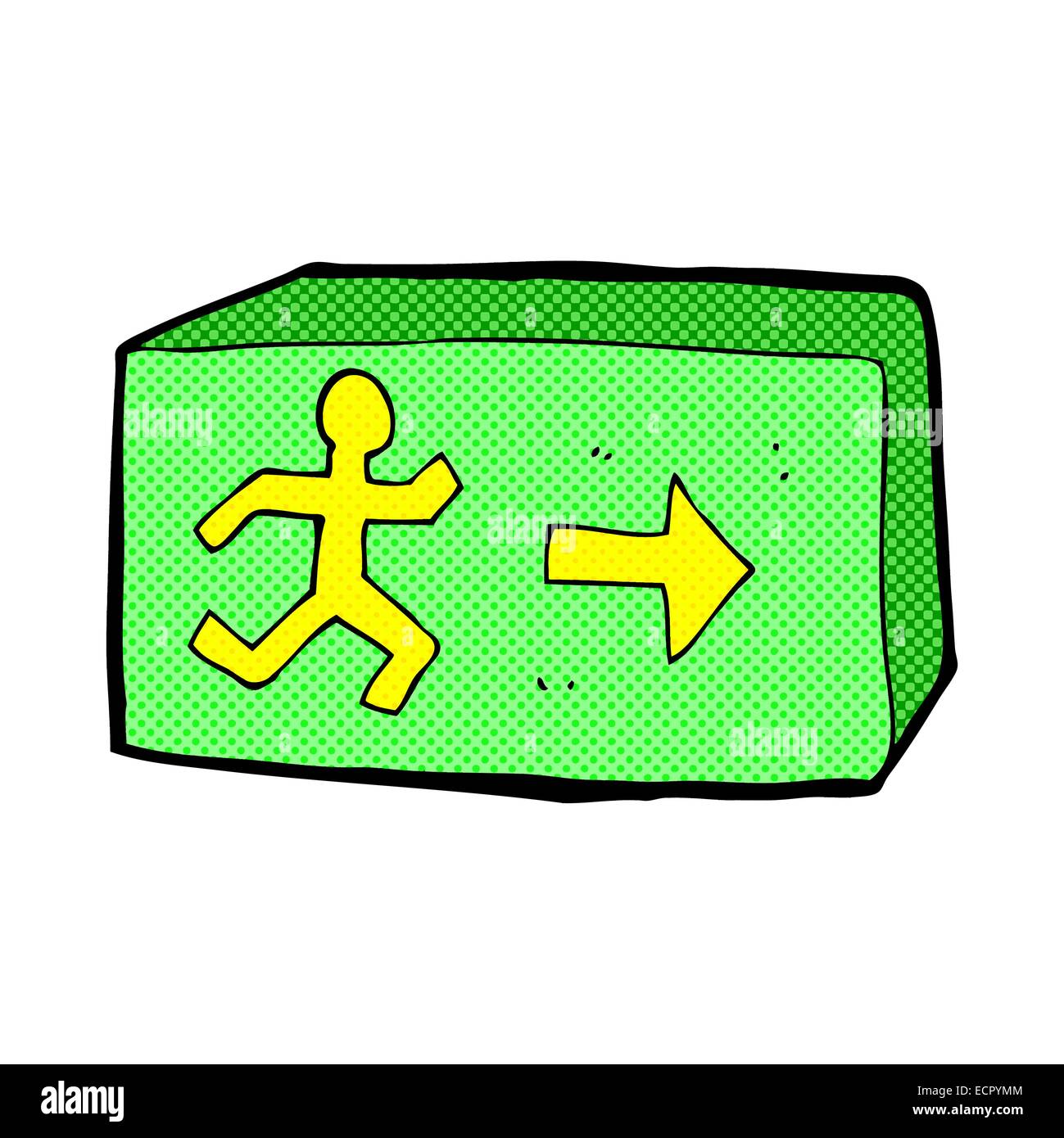 retro comic book style cartoon exit sign Stock Vector Image & Art - Alamy