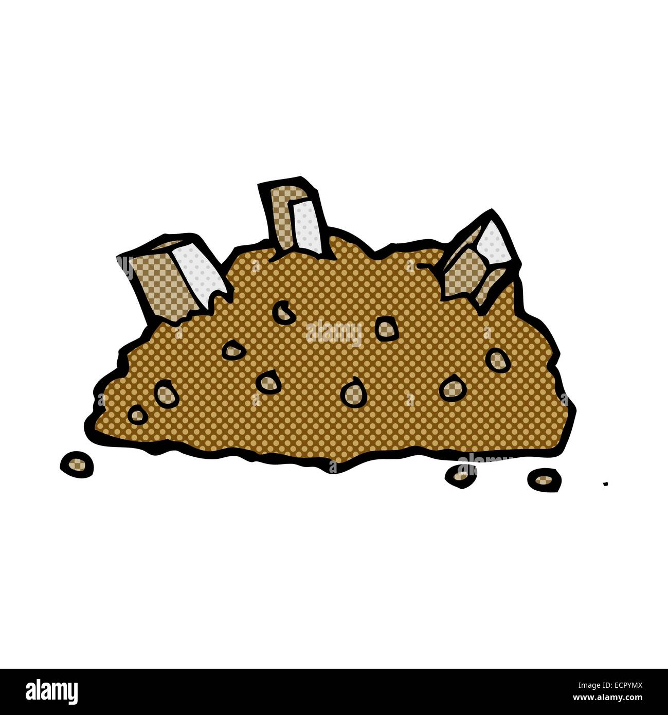 retro comic book style cartoon pile of rubble Stock Vector Image & Art ...