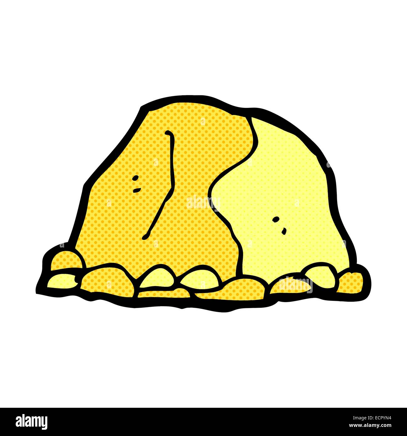 retro comic book style cartoon gold nugget Stock Vector Image & Art - Alamy